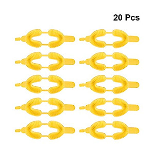 20pcs Disposable Dental Fluoride Trays Fluorinated Foam Dental Tray Dental Materials Tray alginate impression material for Kids Use Size M Yellow