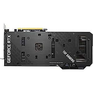 ASUS TUF Gaming NVIDIA GeForce RTX 3060 Ti V2 OC Edition Graphics Card (PCIe 4.0, 8GB GDDR6, LHR, HDMI 2.1, DisplayPort 1.4a, Dual Ball Fan Bearings, Military-Grade Certification, GPU Tweak II)