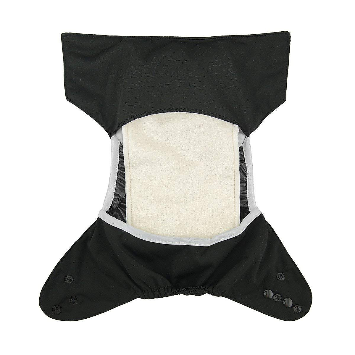 babygoal Cloth Diaper Covers 6 Pack with Wet Bag for Fitted Diapers and Prefolds with Double Gussets, Adjustable and Reusable for Baby Boys 6DCF05