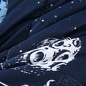 Mengersi Cow Print Comforter Set Queen Bed in a Bag 7 Pieces- Black White Comforter Sets Queen Size, Milk Cow Reversible Plaid Grid Western Bedding Set with Bed Sheets,Fitted Sheet,Flat Sheet