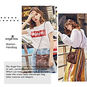 Angel Kiss Handbags for Women Soft PU Leather Large Hobo Bags for Ladies Top Handle Satchel Shoulder Bag Top Handle Satchel