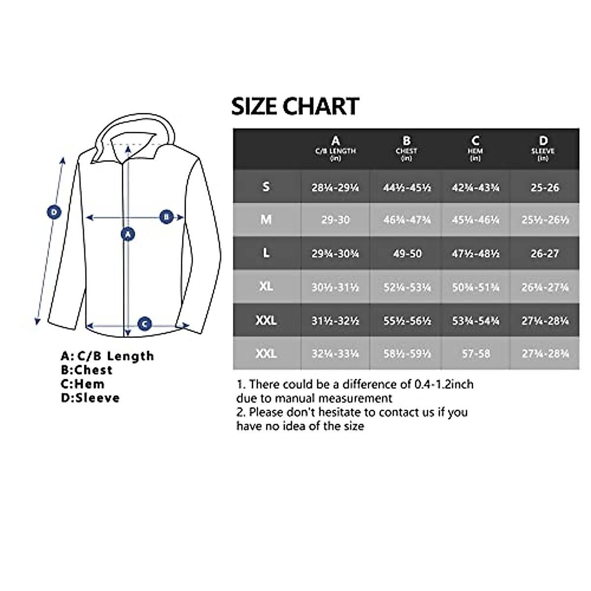 Little Donkey Andy Men's Waterproof Running Cycling Rain Jacket Reflective Raincoats Packable Windbreaker Removable Hood Black S