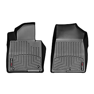 WeatherTech Custom Fit FloorLiners for Sonata, Sonata Hybrid, Sonata Plug-in Hybrid, Optima - 1st Row (446661), Black