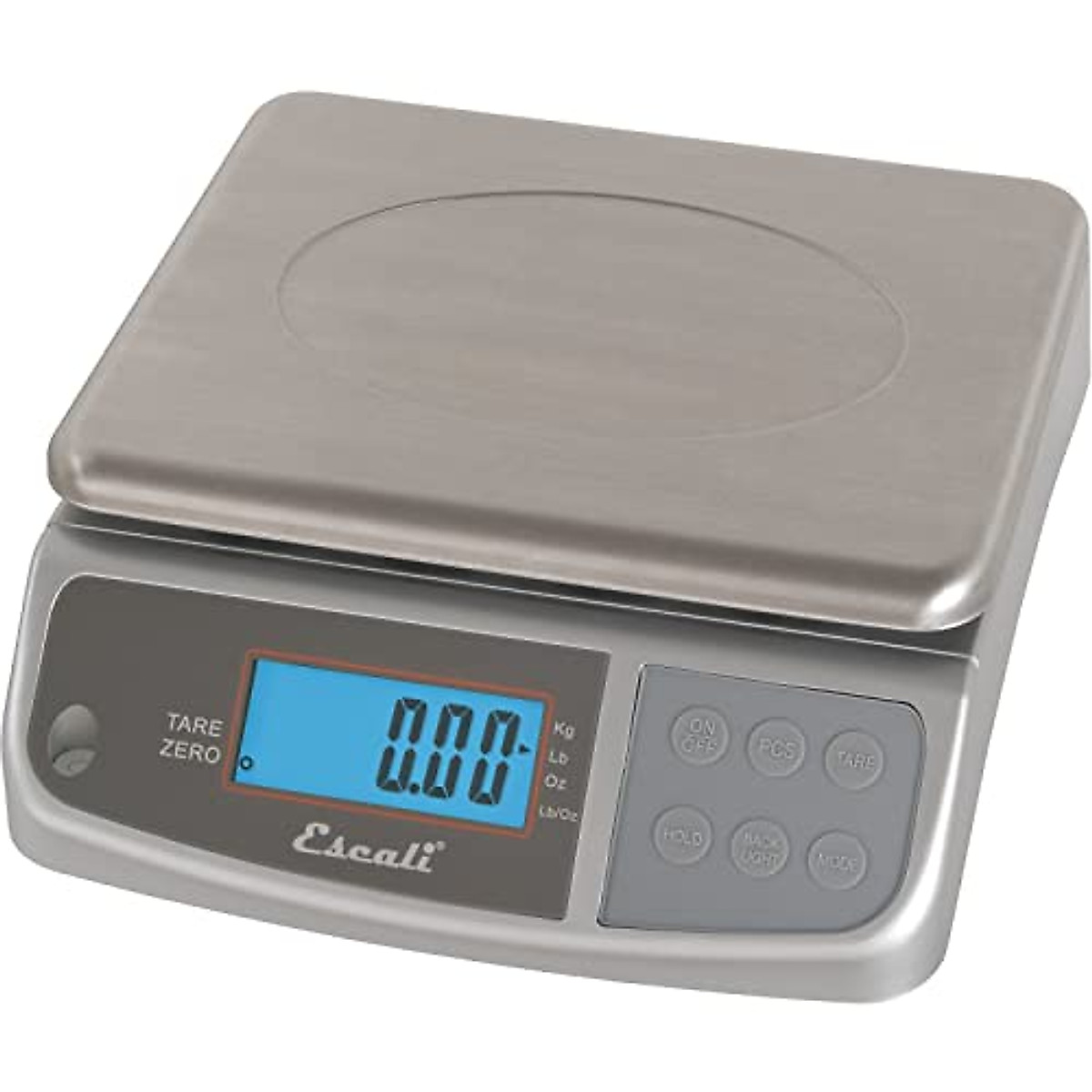 San Jamar Stainless Steel M-Series Digital Food/Kitchen Scale, 66lb Capacity, Silver