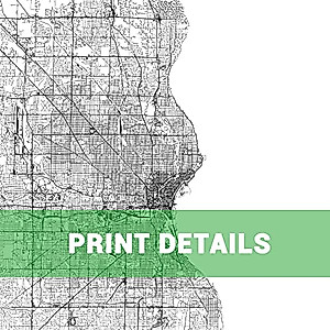 Dear Mapper Milwaukee United States View Abstract Road Modern Map Art Minimalist Painting Black and White Canvas Line Art Print Poster Art Line Paintings Home Decor (Set of 3 Unframed) (12x16inch)