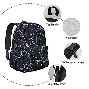 Glow in the dark constellations Adult Leisure Backpack Student Backpack Laptop Backpack For women men School Shoulder Bag Bookbag for Travel Daypack halloween decor