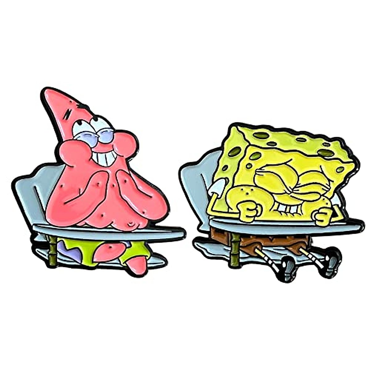 SpongeBob and Patrick Laughing In Class - SpongeBob Squarepants Collectible Enamel Pinset