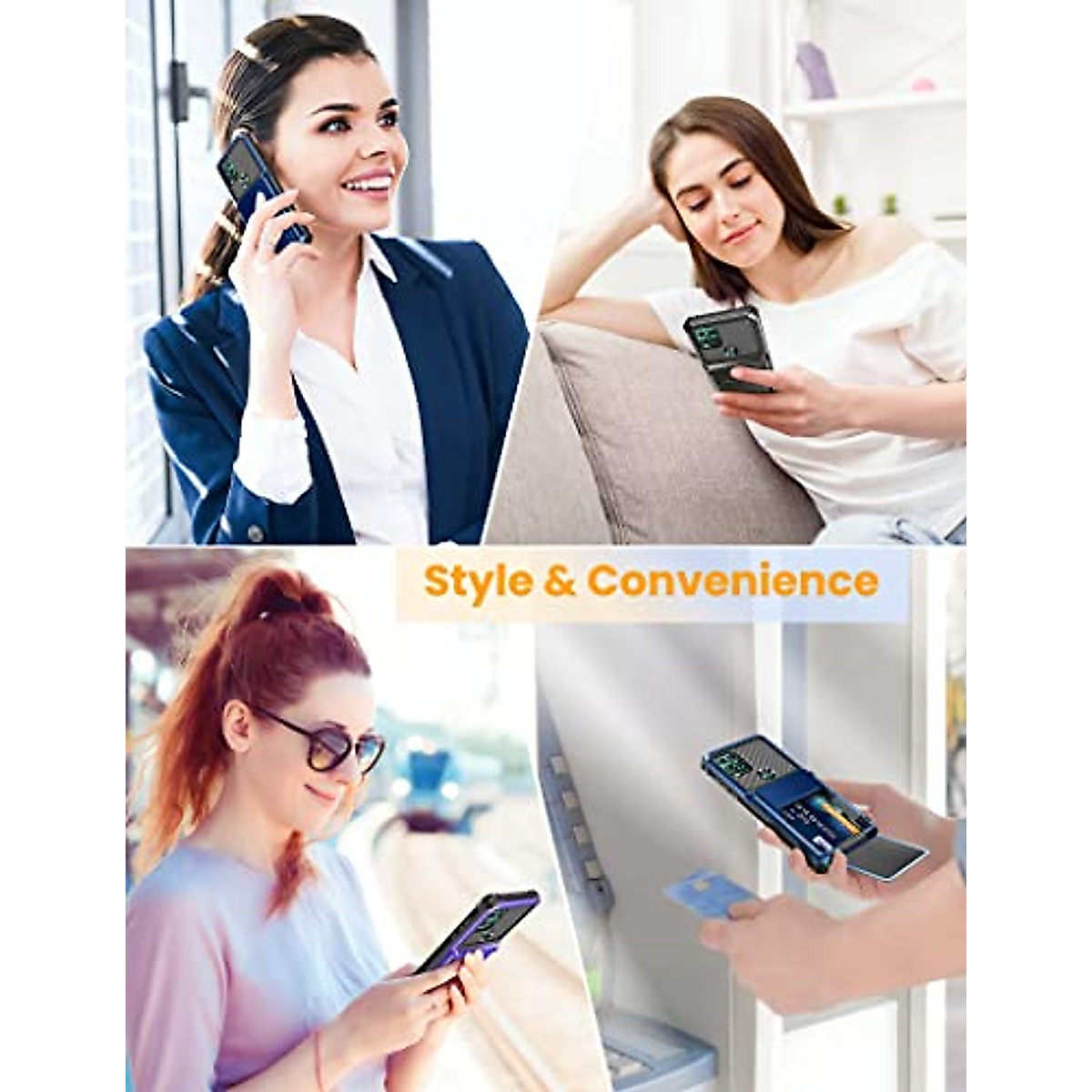 TITACUTE for Moto G Stylus 5G 2021 Case Wallet 5 Credit Card Holder Flip Cover ID Slot Back Pocket Dual Layer Anti-Scratch Hard Shell Tough Protective Bumper for Moto G Stylus 5G 2021 Gunmetal Bronze