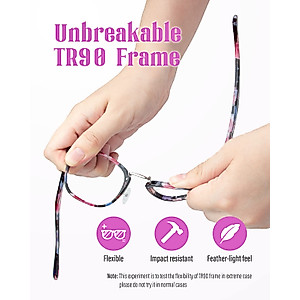 Bloomoak Night Driving Polarized Glasses for Women, Trendy Retro Fashion Glasses, Anti Glare/UV 400 Protection(flower/yellow)