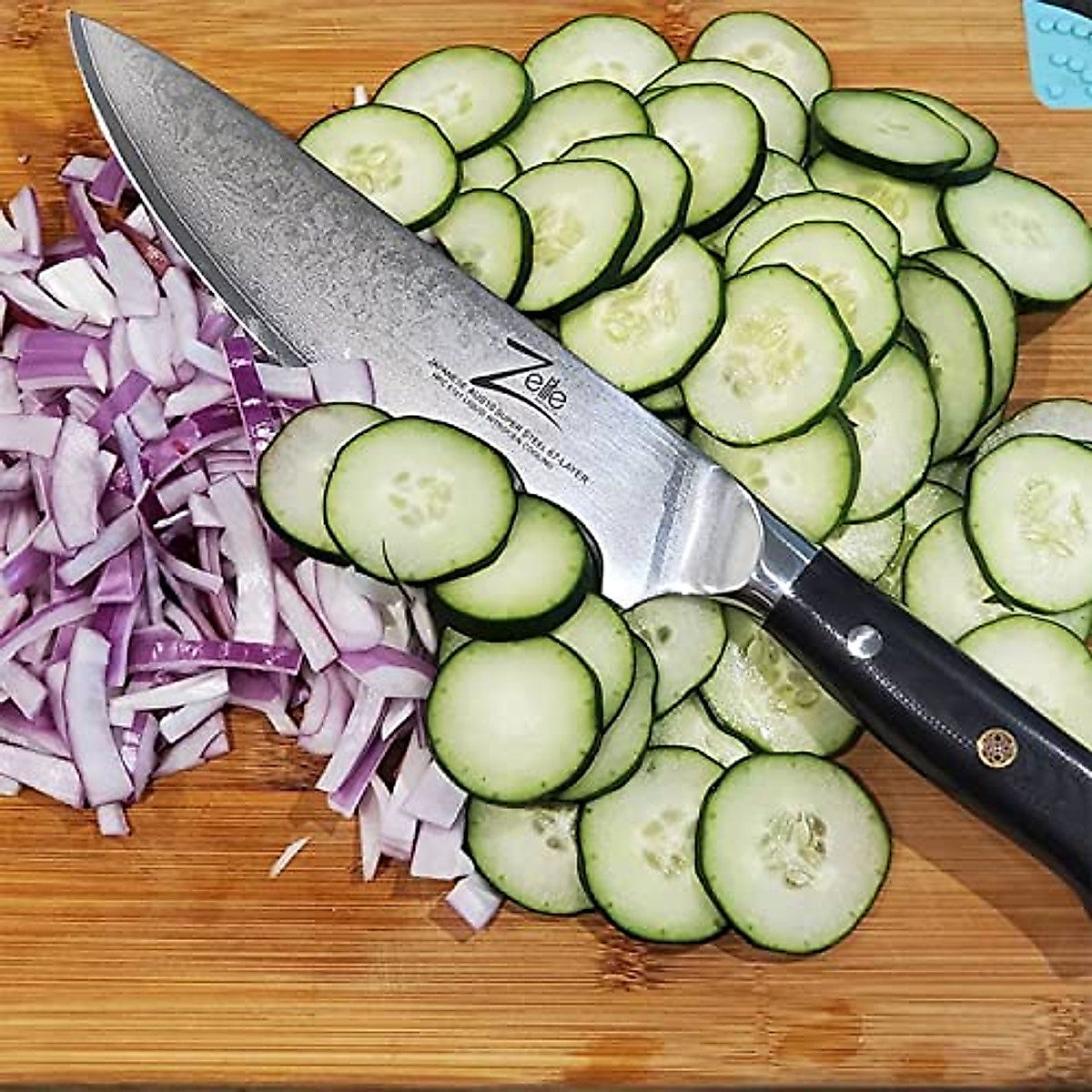 Zelite Infinity Damascus Chef Knife 8 Inch, Japanese Chef Knife, Damascus Kitchen Knife, Japanese Knife, Chefs Knife, Kitchen Knives, Chef Knives - Japanese AUS-10 Super Steel 67-Layer Damascus Knife