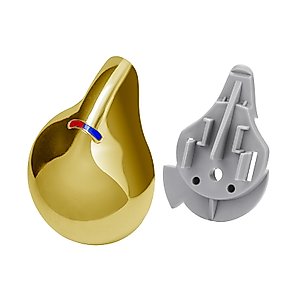 RP28595PB Shower Temperature Knob and Cover Single Metal Lever Handle Replacement Parts for Delta Shower Faucet, Polished Brass