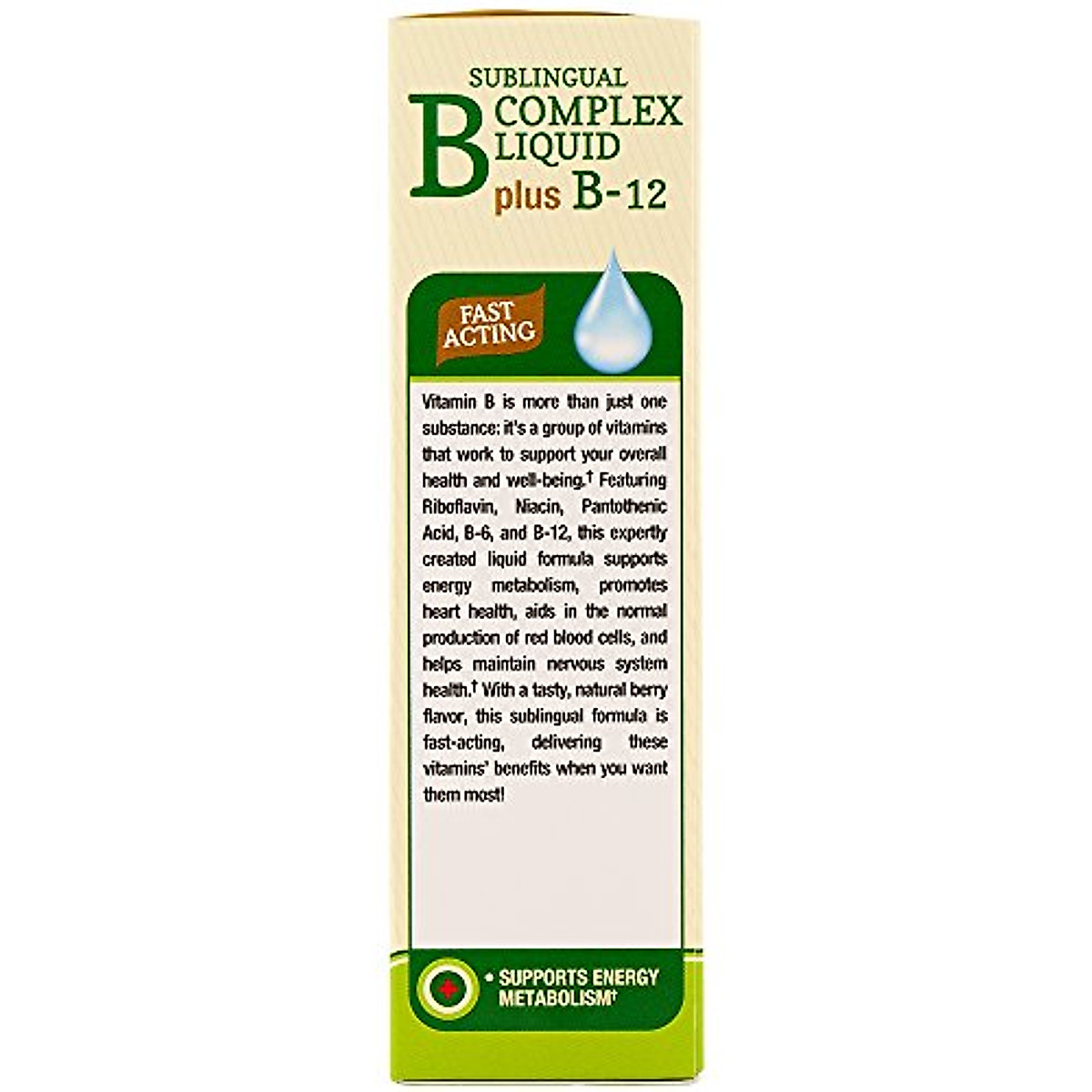 Nature's Truth Sublingual Vitamin B Complex Plus B-12 Fast Acting Flavored Liquid, Natural Berry Flavor, 2 Fluid Ounce (Pack of 3)