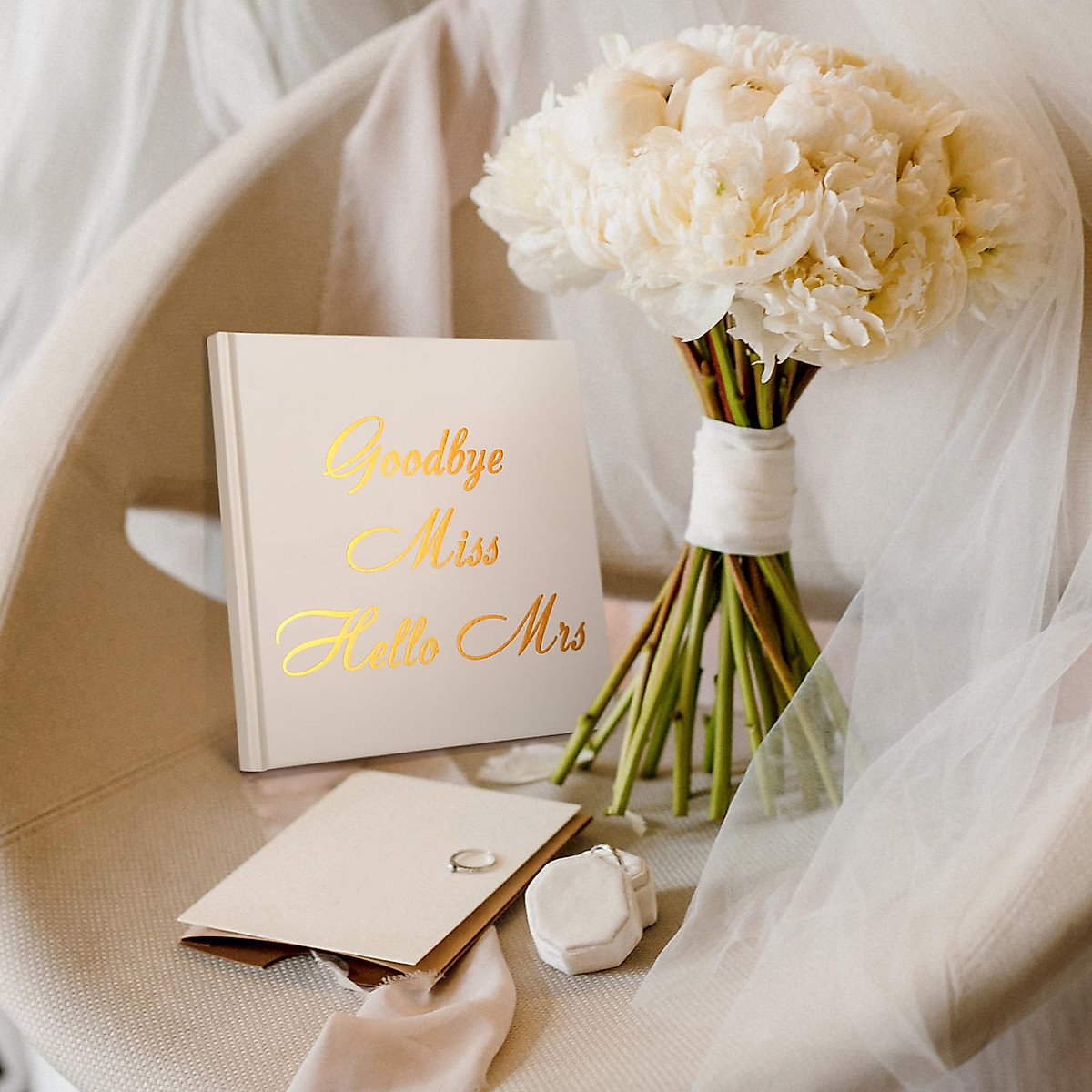 Naler Guest Book Wedding Guest Book Photo Album Hard Cover Book with Rose Gold Foil for Wedding Favors Bridal Shower Games Bachelorette Party Supplies (Pink)