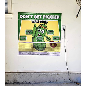 Pickleball Racquet Sport Wall Drill Target Decal - Peel and Stick Poster - A Dink Pad for Pickleball Training - Perfect Aids and Equipment - Be A Slam Master Today