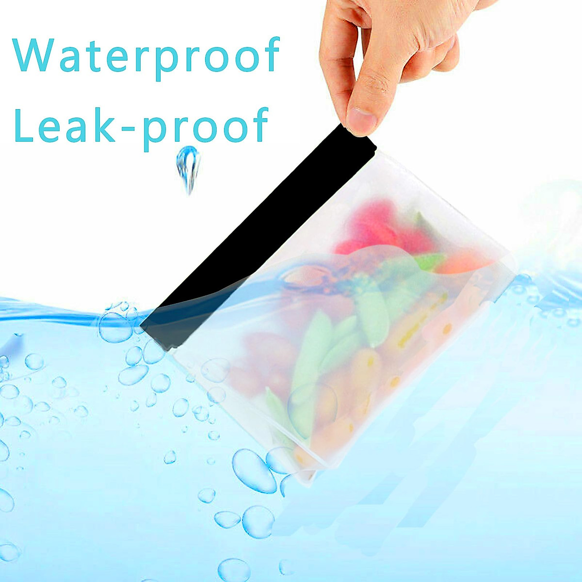 Ulifebetter 3 Pcs Reusable Ice Storage Bags with Secure Zip, 10"*7"*2.5"Freezer Bags Clear Ice Cube Storage Bags Freezer Storage Bags Ice Holder for Ice and Food Storage