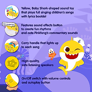 Baby Shark Melody Pad Sound Pad | Baby Shark Toys, Baby Shark Books | Learning & Education Toys | Interactive Baby Toys for Toddlers 1-3 | Gifts for Boys & Girls
