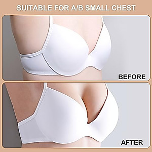Nimiah Double-Sided Self-Adhesive Bra Inserts - Sticky Push up Pads for Bikini Swimsuit Dress | 2 Pairs Waterproof Silicone Bathing Suit Insert for Small Chest Women