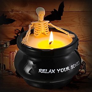 Halloween Decorations, Skeleton Candle, Gothic Decor Skeleton in a Bathtub Candle, Halloween Decor Skull Candle, Soy Candle, Vintage Decoration for Home Bar Theme Party