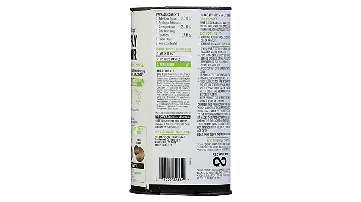 Schwarzkopf Simply Color Permanent Hair Color, 8.16 Ash Blonde