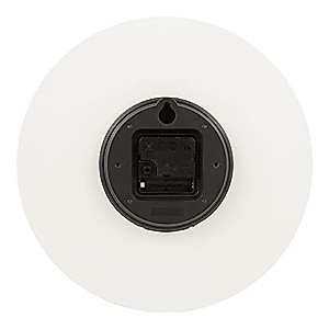 La Crosse 404-3630B 12" Sierra Wood Quartz Analog Wall Clock, White