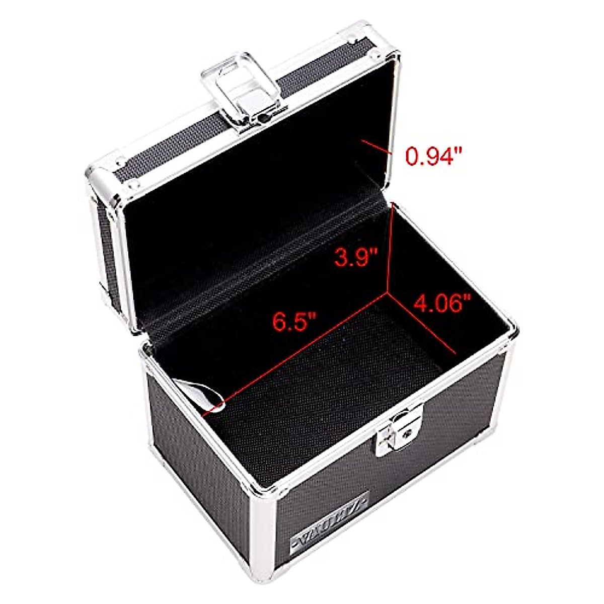 Vaultz Lockable Index Card Holder - Flash Card Organizer for Recipes, Passwords or Studying Holds 450 4x6 Notecards - Index Card Box Study Accessories, Black