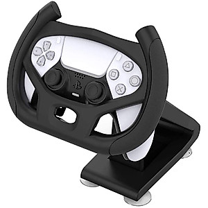 PS5 Gaming Racing Wheel, Meagadream Steering Wheel with4 Table Suction Cup for Sony PlayStation 5 Dualsense Controller (Controller Not Included)