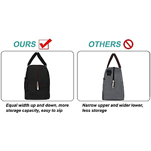 Ylebs Lunch Bag for Women Insulated Lunch Box,Black Adult Reusable Cooler Tote Bag for Work,Water-resistant Thermal