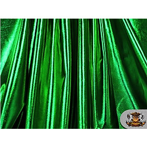 1 X Spandex Metallic Emerald Green Fabric /60"/ Sold by The Yard