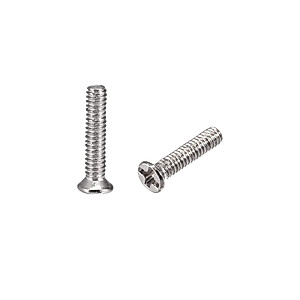 uxcell M1.2 x 6mm Phillips Screw Fastener Silver Tone for Laptop PC TV Fan Switch 500pcs