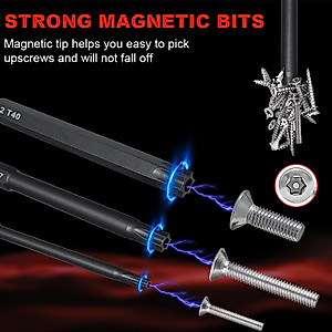 10PCS Torx Bits Set 3.52Inch Torx Screwdriver Bits Set,Impact Tough Anti-Slip Magnetic #7,#8,#9,#10,#15,#20,#25,#27,#30,#40 Torx Head Power Bits,S2 Alloy Steel Security Bit Set.