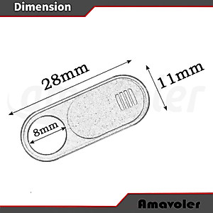Amavoler Camera Privacy Cover Fit for Tesla Model 3/Y, Also for MacBook, iMac, Laptop, Desktop, Pc, iPad, iPhone, Smartphone Protect.