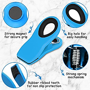 10 Pack Magnetic Chip Clips Bag Clips Food Clips, Plastic Bag Clips for Chips, Clips for Food Packages, Kitchen Clips with Magnet for Snack Bags and Food Bags