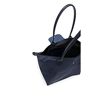 Longchamp 'Large 'Le Pliage Green' Nylon Tote Shoulder Bag, Navy