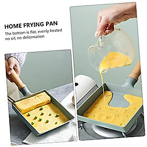 Cabilock 1pc frying pan outdoor cooking stove outdoor griddle washing machine pedestal japanese frying tamagoyaki egg pan Breakfast Pan Non-stick Pan Square Flat Pan Home Cooking Pan mini