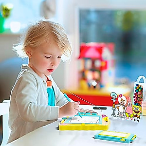 Lollipop Spongebob Squarepants 2-Pc Magnetic Drawing Board Set for Girls and Boys, One Large Board with 3 Stamps and Stylus Pen and One Travel Size Drawing Board, Toddler Educational Toy