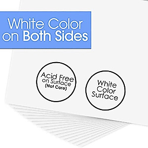 Golden State Art, 11x14 Picture Mat Matte Backerboards for Framing. Pack Contains 50 Backing Boards (White, 50 Pack)