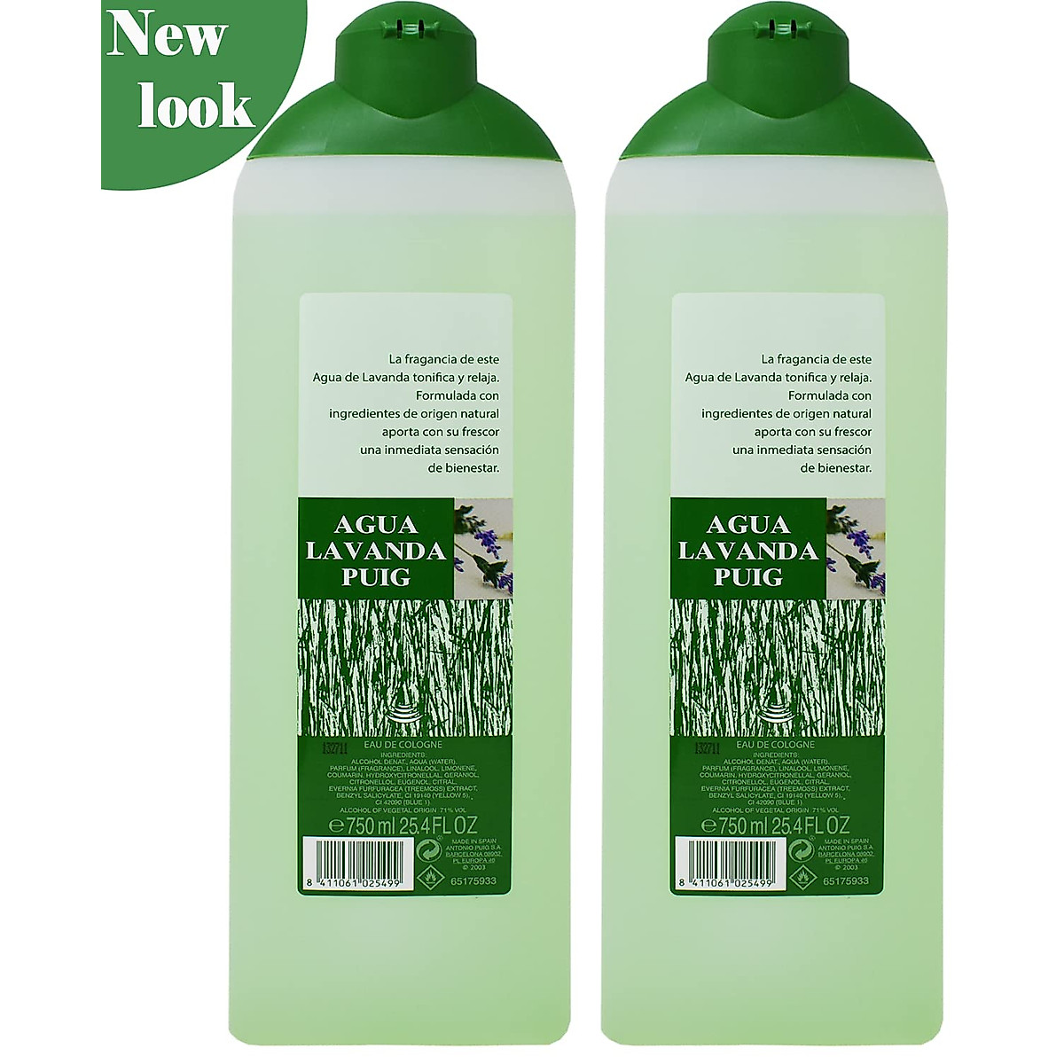 2 Agua Lavanda Cologne 750ml/25.5oz.