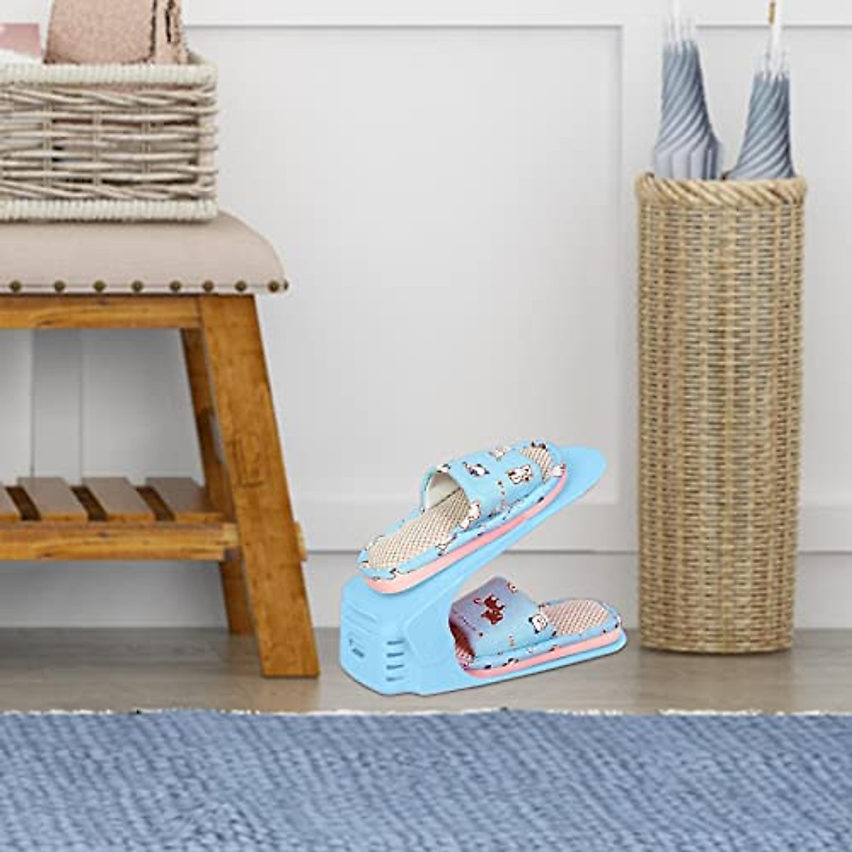 Shoe Stacker | Adjustable Double Layer Storage Shoe Organizer Holder | 3-Level Shoe Shelf Space-Saving Storage Shoe Stacker Holder Yechun