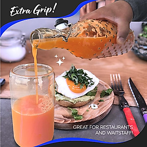 Nevlers 33oz 6 PK Dotted Swing Top Glass Bottles with Lids | Flip Top Glass Bottle for Beer, Mead, Wine Bottles, Kombucha Bottles & Limoncello Bottles with Caps | 1 Liter Glass Containers for Liquids