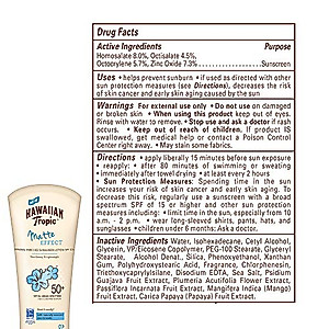 Hawaiian Tropic Matte Effect Sunscreen Lotion, SPF 50, 6 ounce