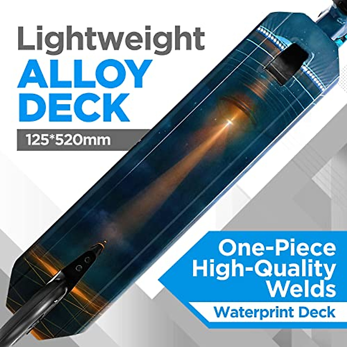 Lightweight Kick Stunt Scooter - Lab Tested Safety Certified Street Freestyle Trick Scooter w/Alloy Deck, High Impact Wheels, ABEC-9 Bearing, HIC System - for Kids & Teens (Gravity in Aliens)