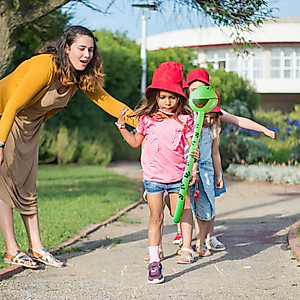 Novelty Place 6 Pcs Inflatable Animals Stick with Sound - Jungle Safari Animal Balloons Stick Blow Up Toys for Kids Animal Theme Birthday Party Favors and Decorations