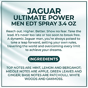 Jaguar Ultimate Power Men EDT Spray 3.4 oz