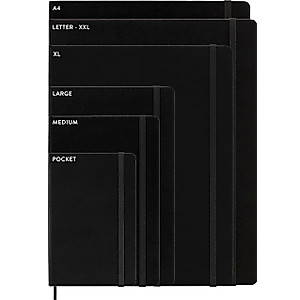 Moleskine Classic Notebook, Hard Cover, XXL (8.5" x 11") Ruled/Lined, Black, 192 Pages