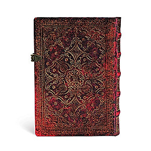 Paperblanks | Carmine | Equinoxe | Hardcover | Midi | Lined | Clasp Closure | 240 Pg | 120 GSM