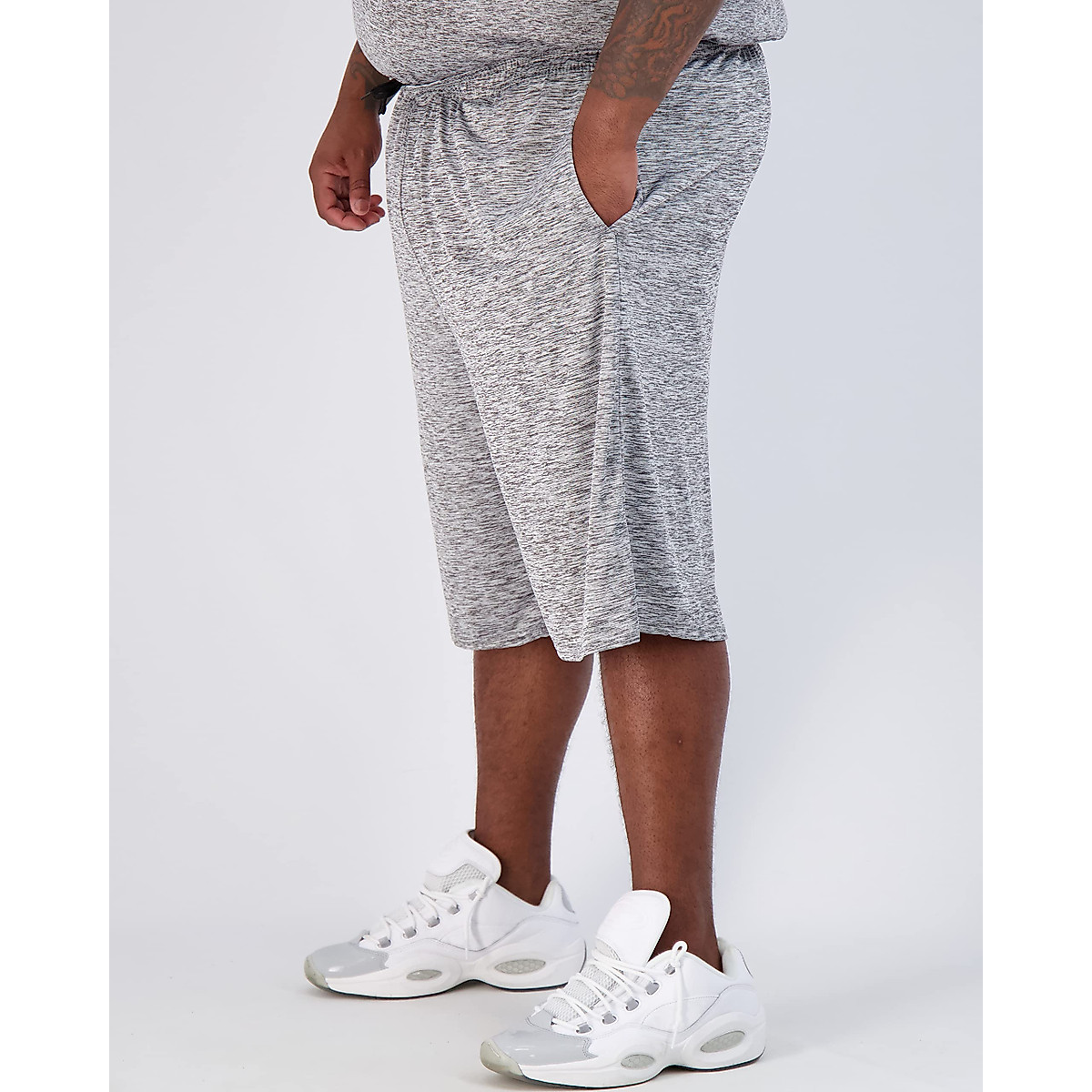 Real Essentials Men’s Big and Tall Quick Dry Fit Active Quick Dry Fit Active Athletic Workout Summer Gym Clothes Sleeping Basketball Gym Shorts Casual Lounge Elastic Running, Set 3, 4X, Pack of 3