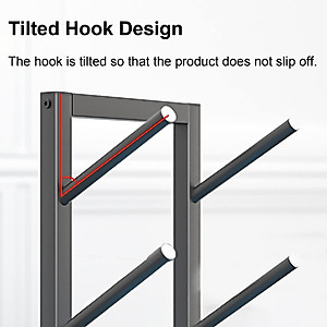 WDJBPSH 5-Tier Skateboard Storage Rack, Black Equipment Organization for Deck/Longboard/Standard Skateboards/Scooters/Yoga Mat, Easy Assemble (Color : Single Side)