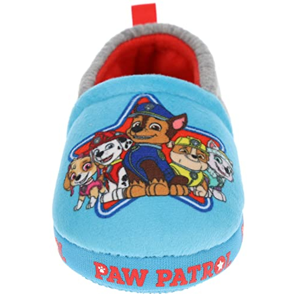 Paw Patrol Toddler Slippers, A-Line Novelty Slippers, Chase, Marshall, Everest, Skye, Blue, Size 11/12 Toddler
