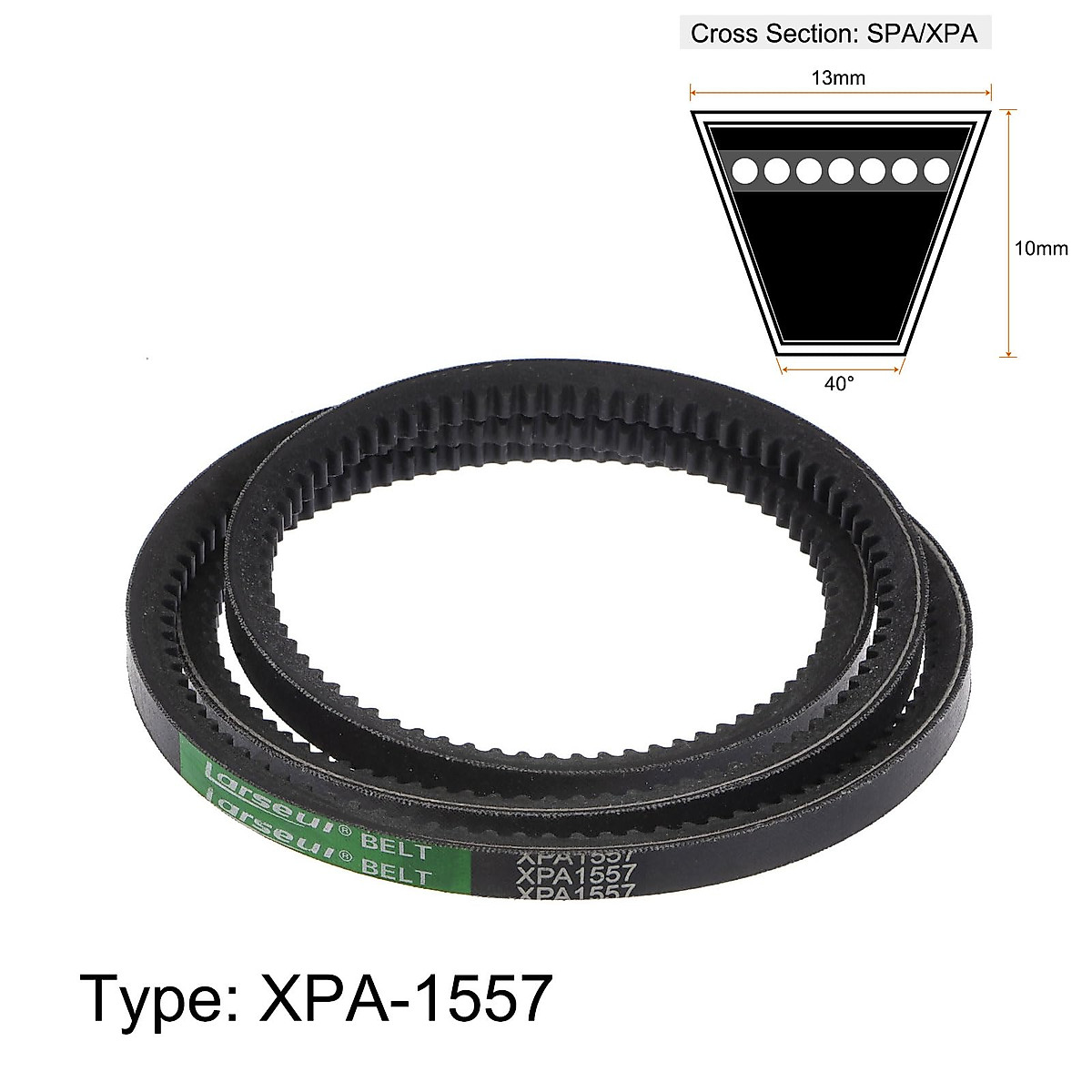 HARFINGTON XPA1557 Cogged V-Belts 62.41-inch(1585mm) Outside Circumference 13mm Width 10mm Height Rubber Drive Automotive Belt for Power Transmission