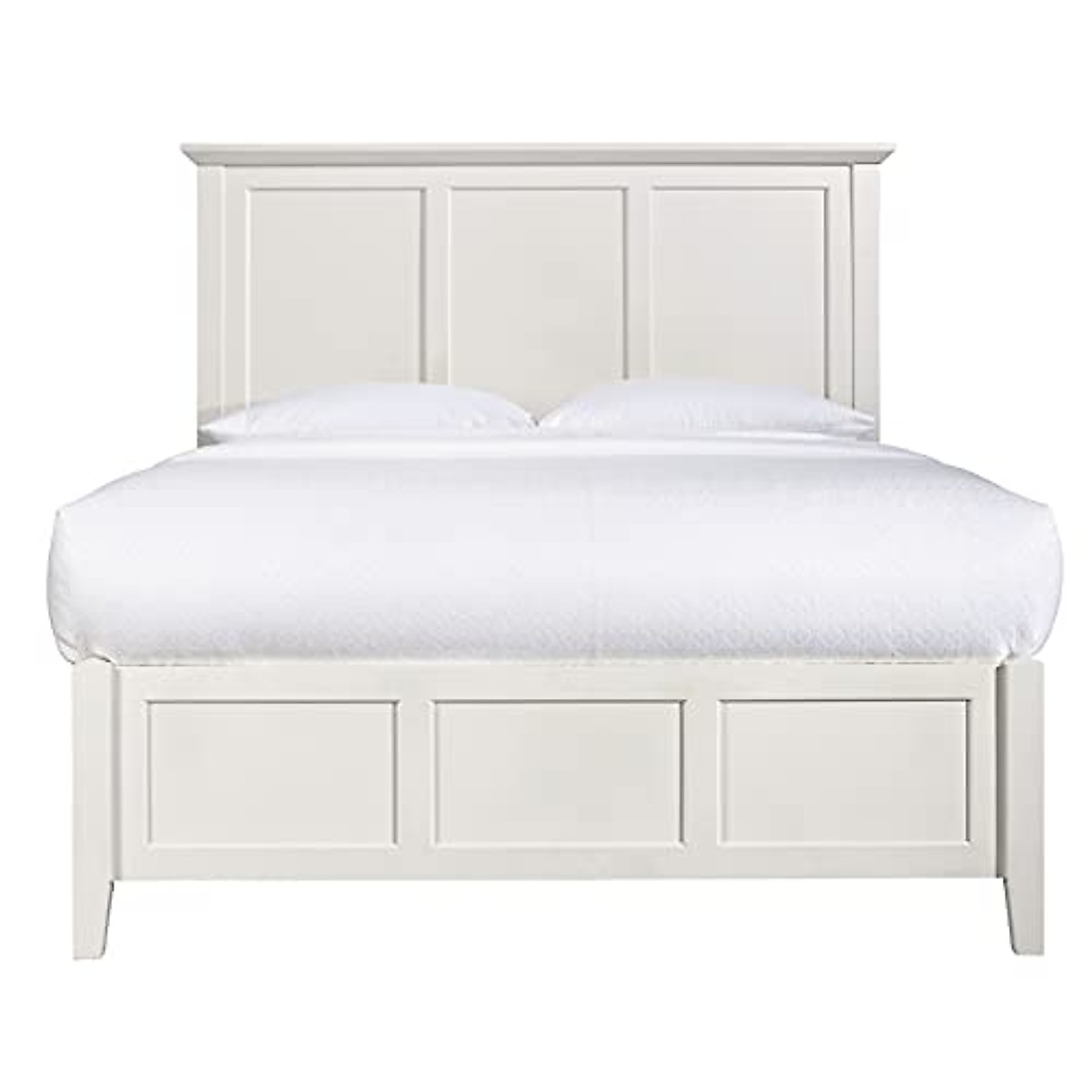 Modus Furniture Solid Wood 2-Side Storage Bed, California King, Paragon - White
